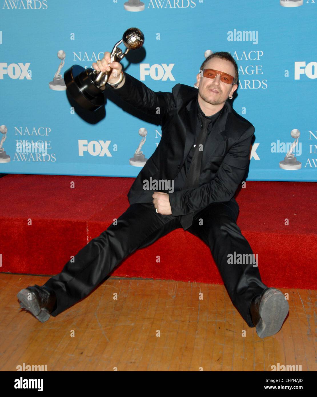 Bono attends The 38th Annual NAACP Awards in Los Angeles. Picture: UK ...