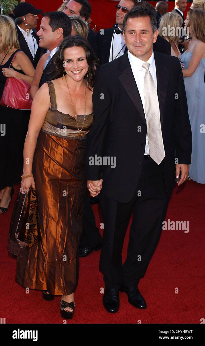 Anthony LaPaglia & Gia Carides attend the 56th annual Emmy Awards at ...