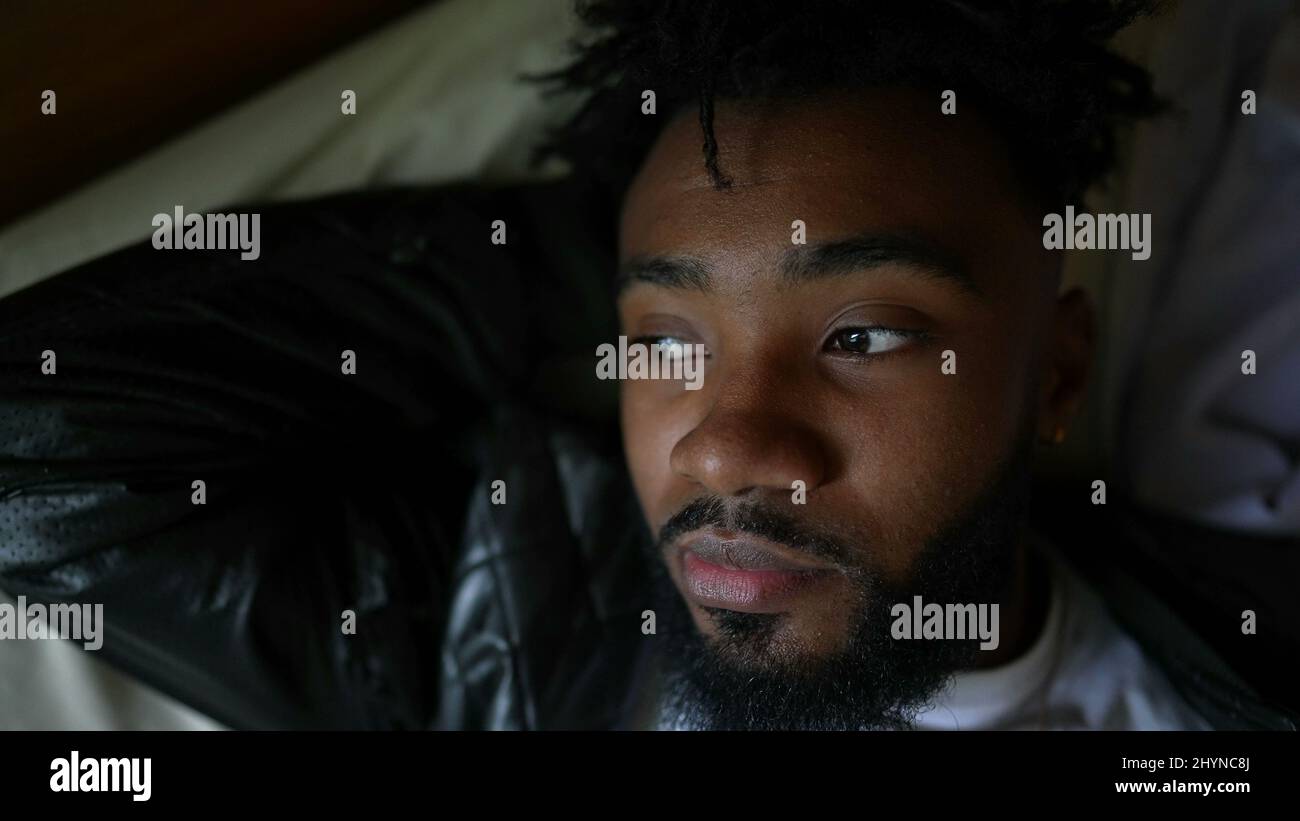 A pensive man thinking about life a contemplative person face Stock ...