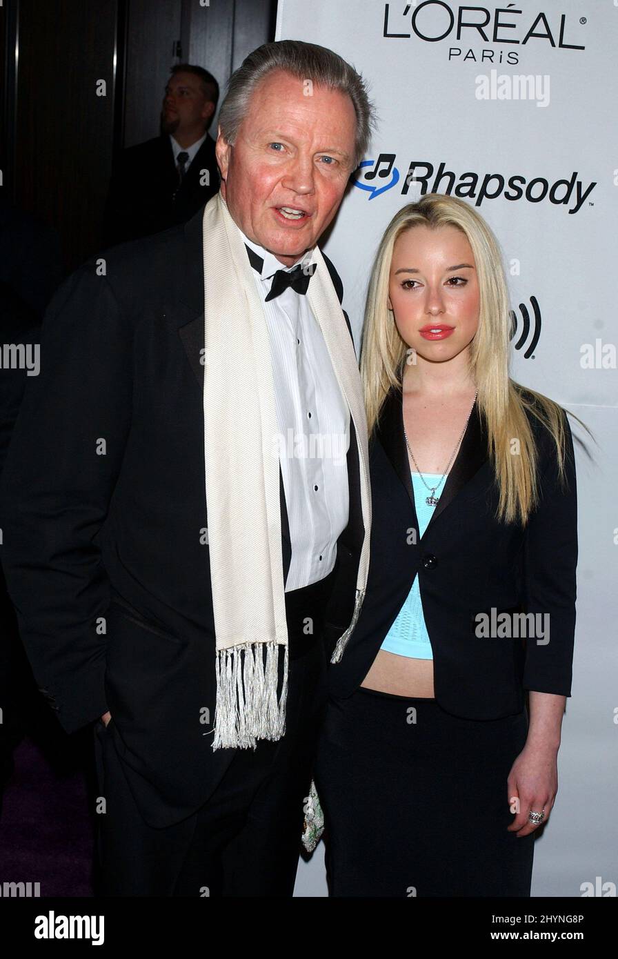 Jon Voight & Skyler Shaye attend a pre-Grammy party hosted by Clive ...
