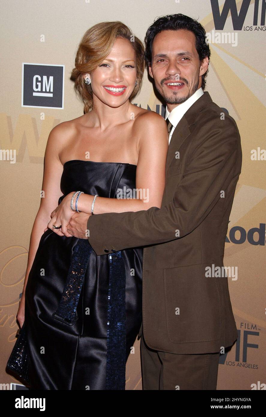 Jennifer Lopez & Marc Anthony attend the 2006 Crystal + Lucy Awards in ...