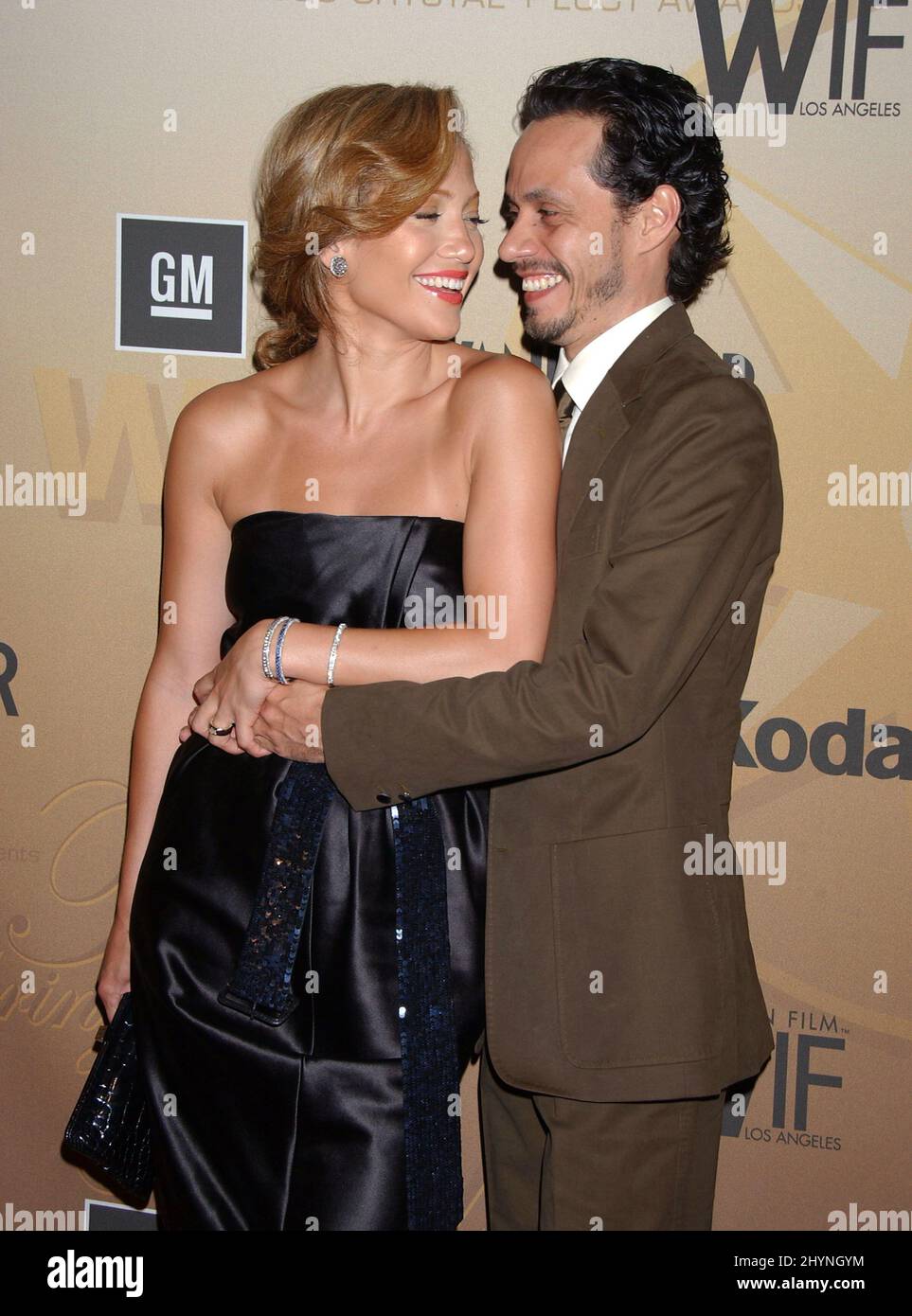 Jennifer Lopez & Marc Anthony attend the 2006 Crystal + Lucy Awards in ...