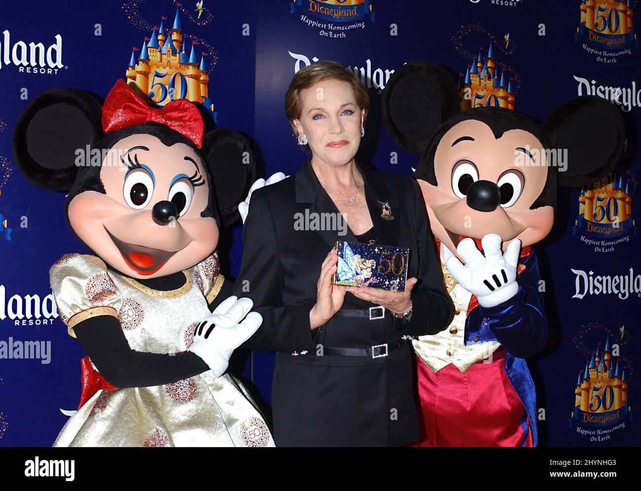 Julie Andrews, Minnie Mouse & Mickey Mouse attend Disneyland's 50th ...