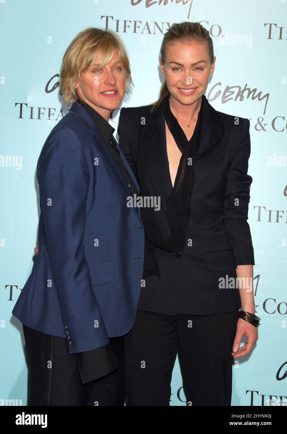 Ellen DeGeneres & Portia de Rossi Tiffany & Co. celebrate the Launch of ...