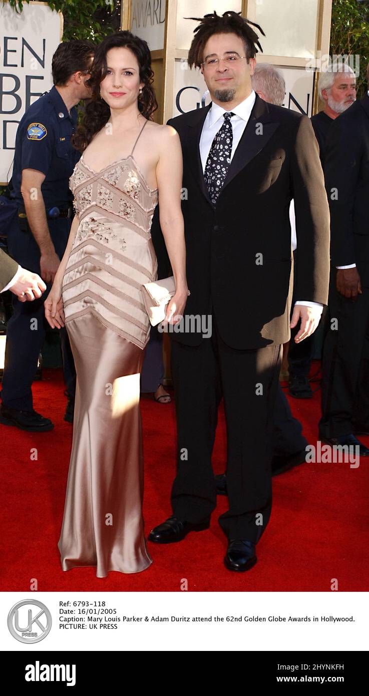 Mary Louis Parker And Adam Duritz Attend The 62nd Golden Globe Awards In Hollywood Picture Uk