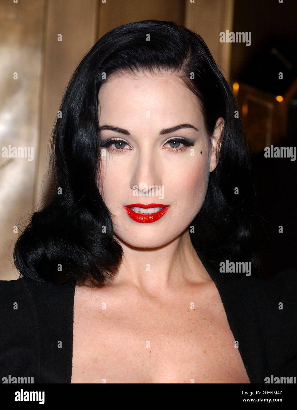 Dita Von Teese attends the opening of the new Harry Winston Beverly ...