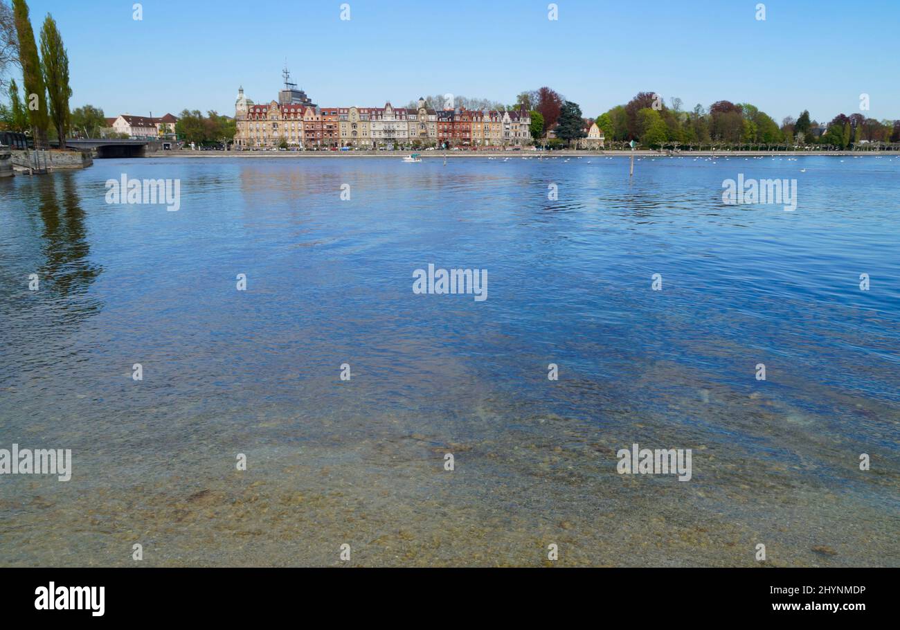 The city of Constance on lake Constance or Bodensee in Germany Stock ...