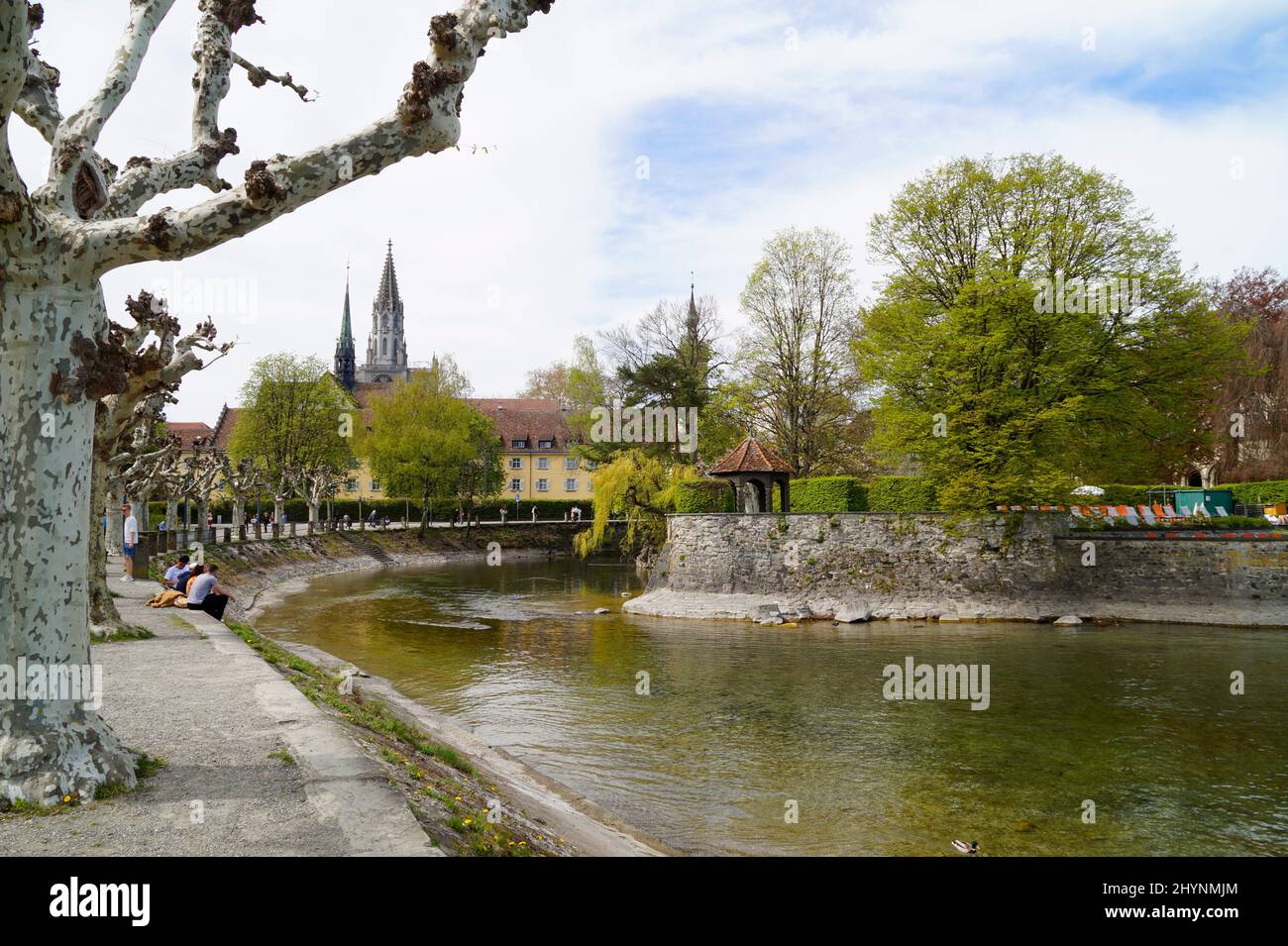 The city of Constance on lake Constance or Bodensee in Germany Stock ...