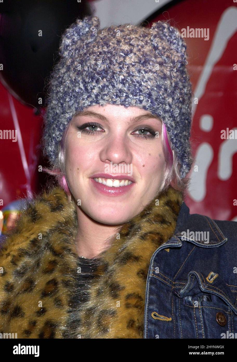 Pink signs copies of her album 'Missundaztood' at Virgin in West ...