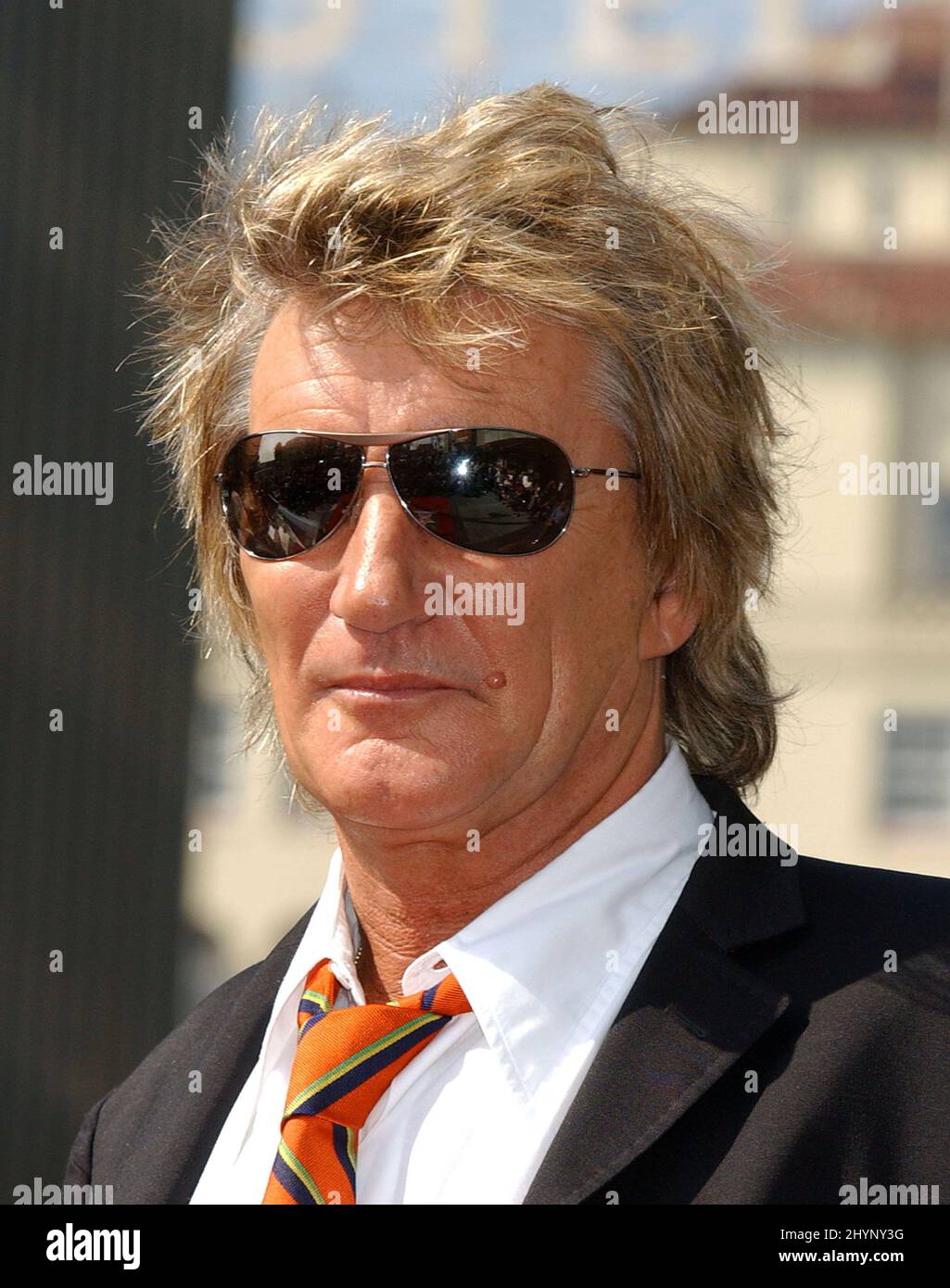 Rod stewart honoured star hollywood walk fame picture hi-res stock ...