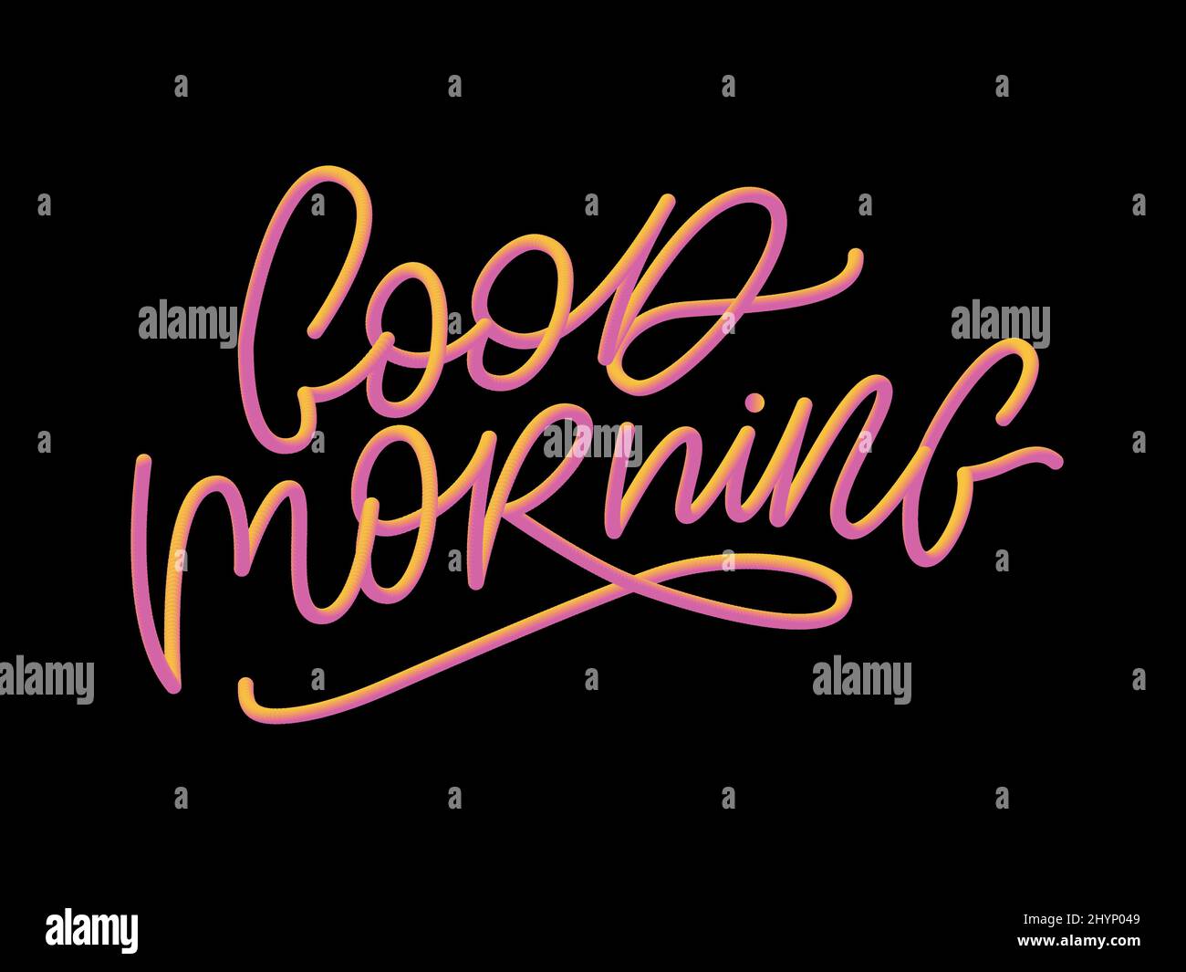 Good Morning lettering calligraphy brush slogan Stock Vector Image ...