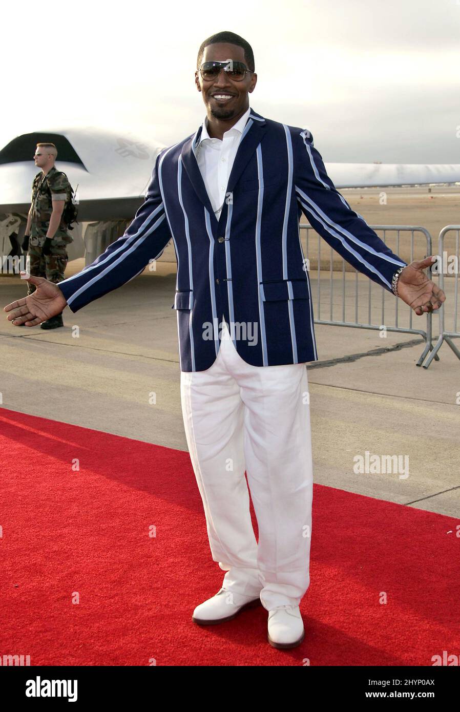 Jamie Foxx attends the Stealth World Premiere at the Naval Air Station ...