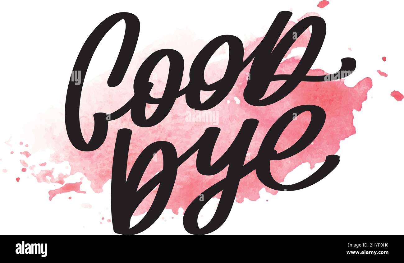 Good bye calligraphic lettering on yellow Stock Vector Image & Art - Alamy