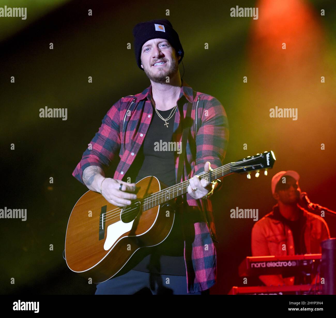 Florida Georgia Line, Tyler Hubbard onstage at the Big Machine Label ...