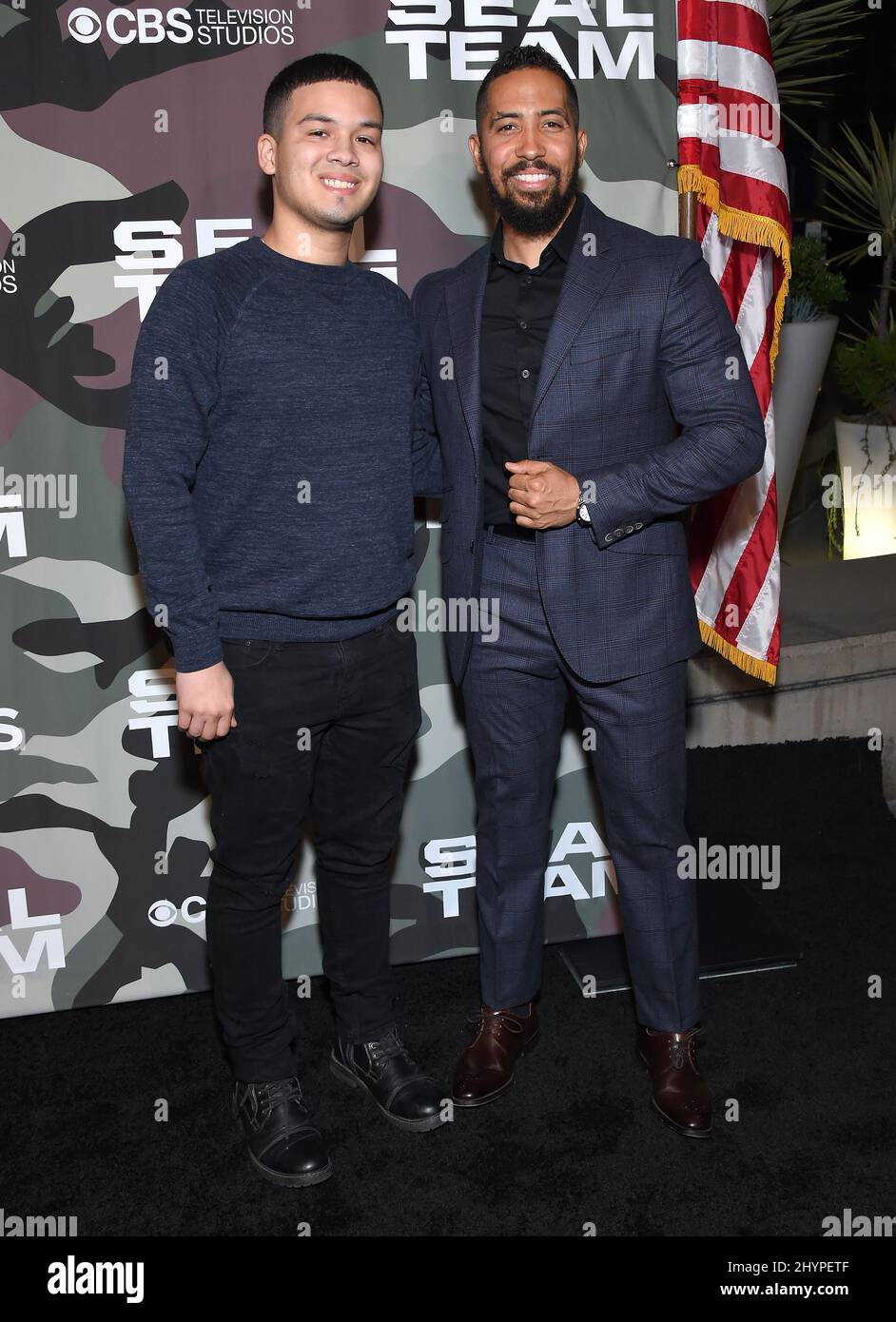 Neil Brown Jr. and Ethan Brown attending the Seal Team Season 3 Winter ...