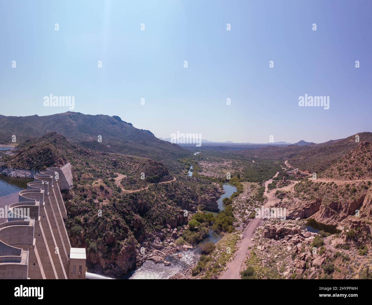 Aerial view bartlett dam hi-res stock photography and images - Alamy