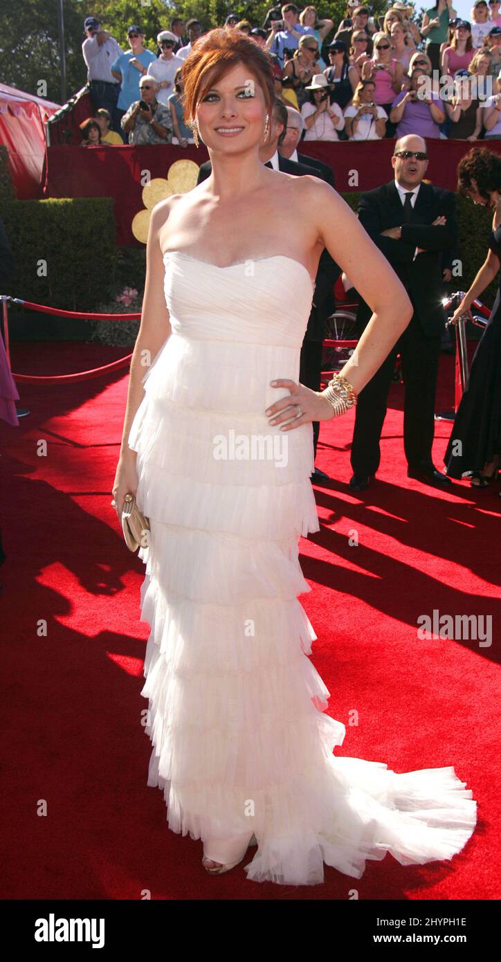Debra Messing attends the 58th Annual Primetime EMMY Awards at The ...