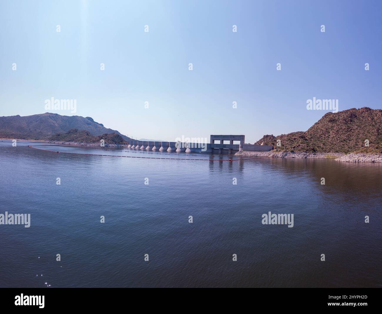Aerial view of the Bartlett Dam on Verde River in Arizona, the USA ...
