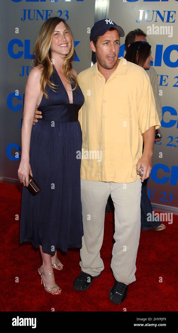 Adam Sandler & Jackie Titone attend the 'Click' Los Angeles Premiere ...