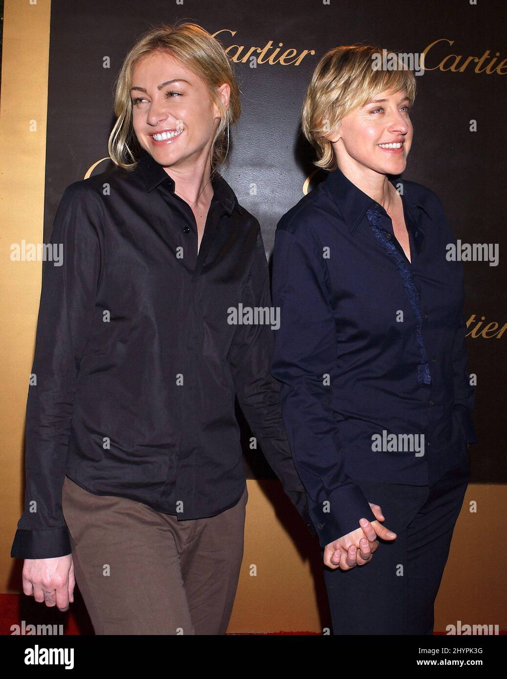 Portia de Rossi & Ellen DeGeneres attend a party celebrating Cartier's ...
