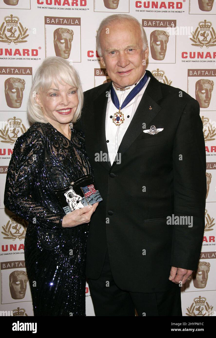Buzz Aldrin & wife Lois attend the 2006 BAFTA/LA Cunard Britannia ...