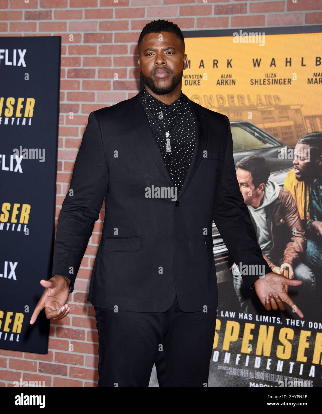 Winston Duke attending the Spenser Confidential Los Angeles Premiere ...