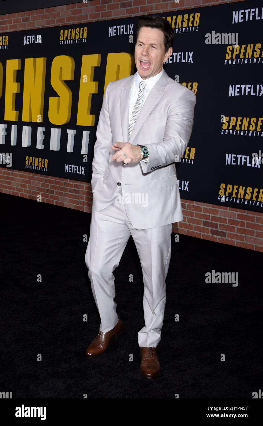 Mark Walhberg attending the Spenser Confidential Los Angeles Premiere ...