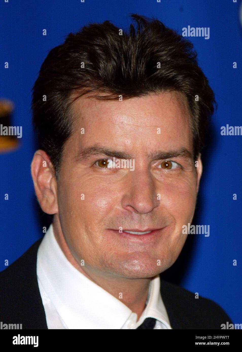 Charlie Sheen attends the 56th annual Emmy Awards at the Shrine ...