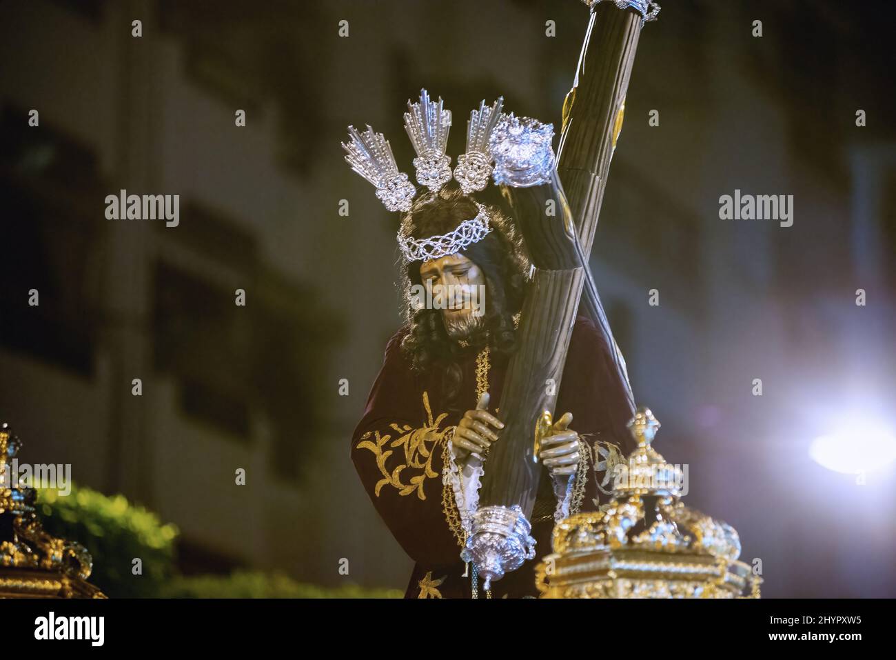 Almeria, Spain, Easter, Holy Week, 03-23-2018. Detail sculpture of ...