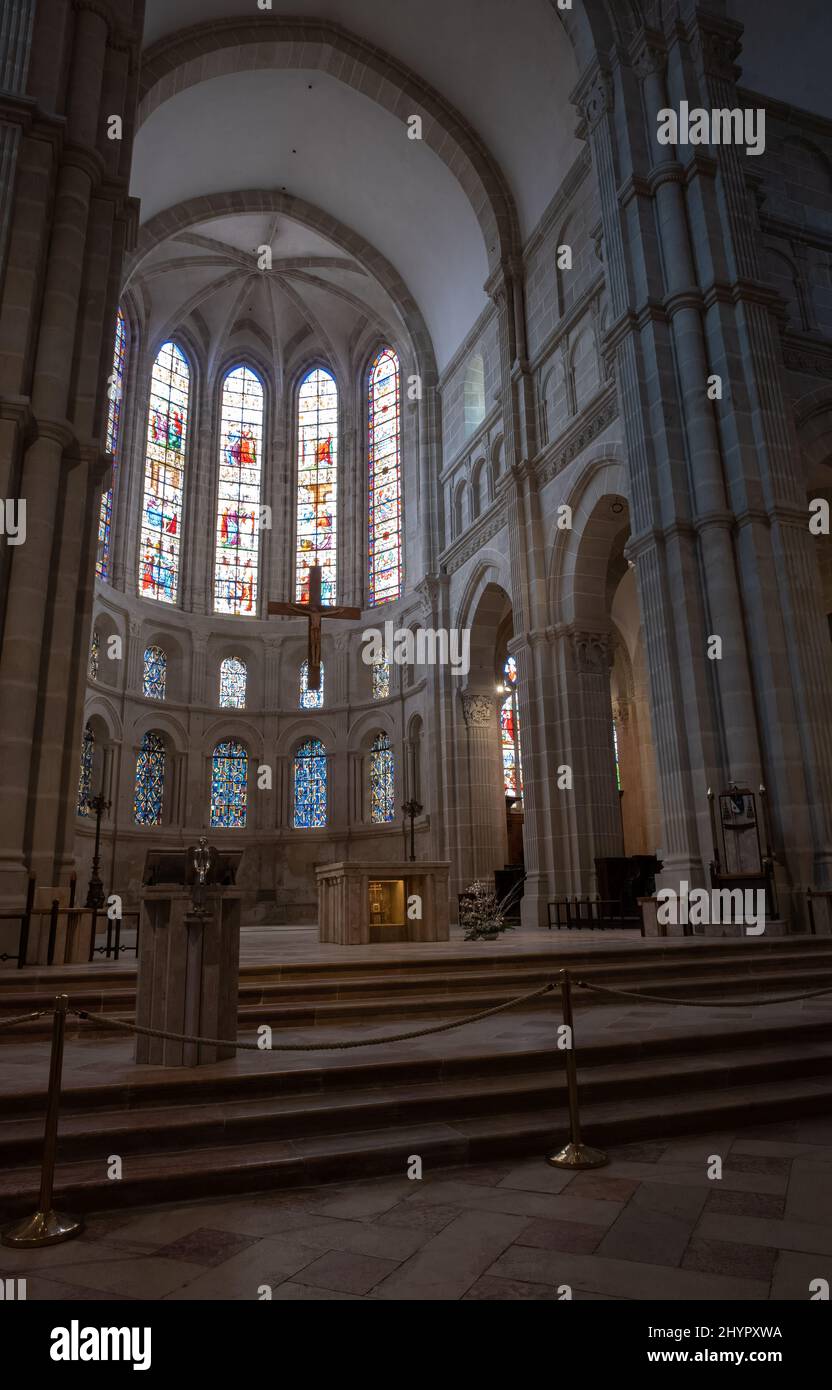 Autun, France - February 22 , 2022: The Cathedral of Saint Lazarus of ...