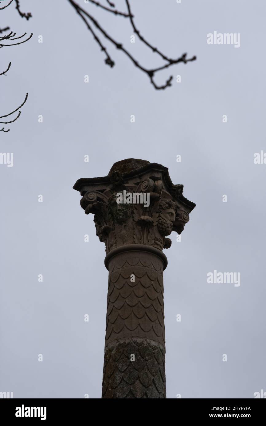 Cussy-la-Colonne, France - February 22 , 2022: a monumental Gallo-Roman ...