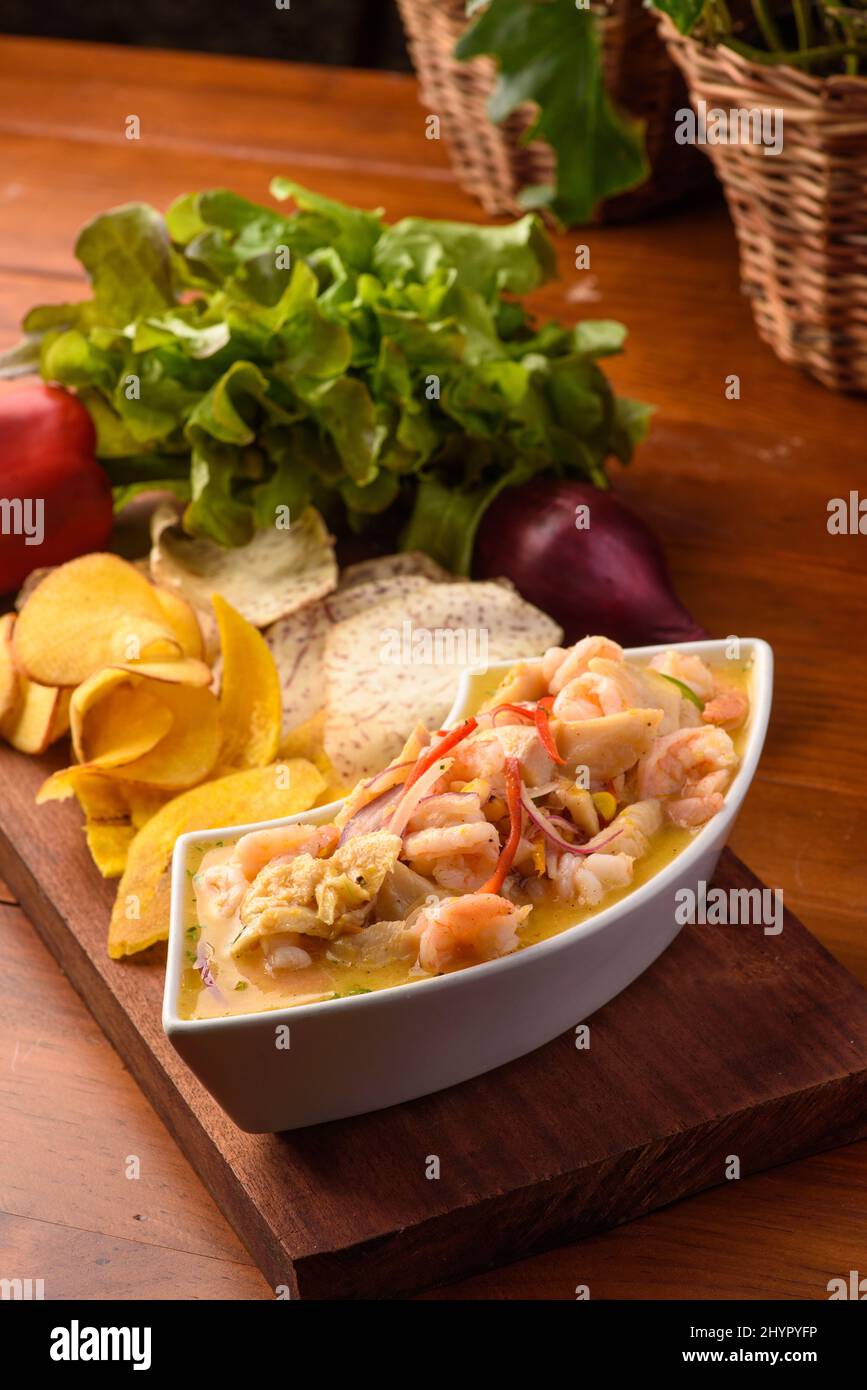 Garlic shrimp latin dish Stock Photo - Alamy