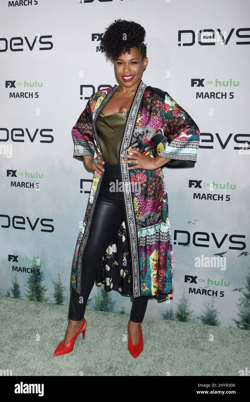 Angela Lewis at FX on Hulu's "Devs" Los Angeles Premiere held at the ...