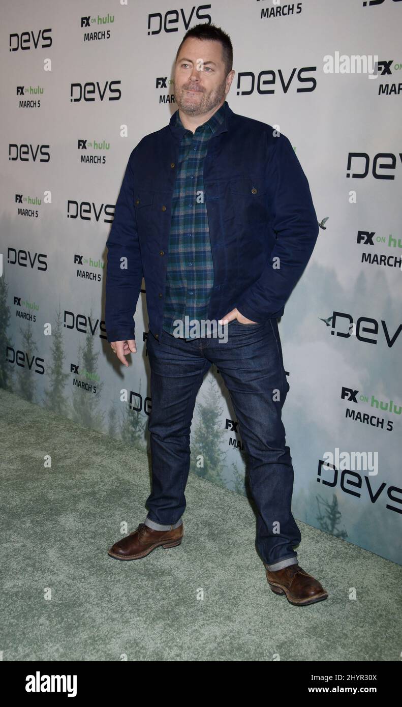 Nick Offerman at FX on Hulu's "Devs" Los Angeles Premiere held at the ...