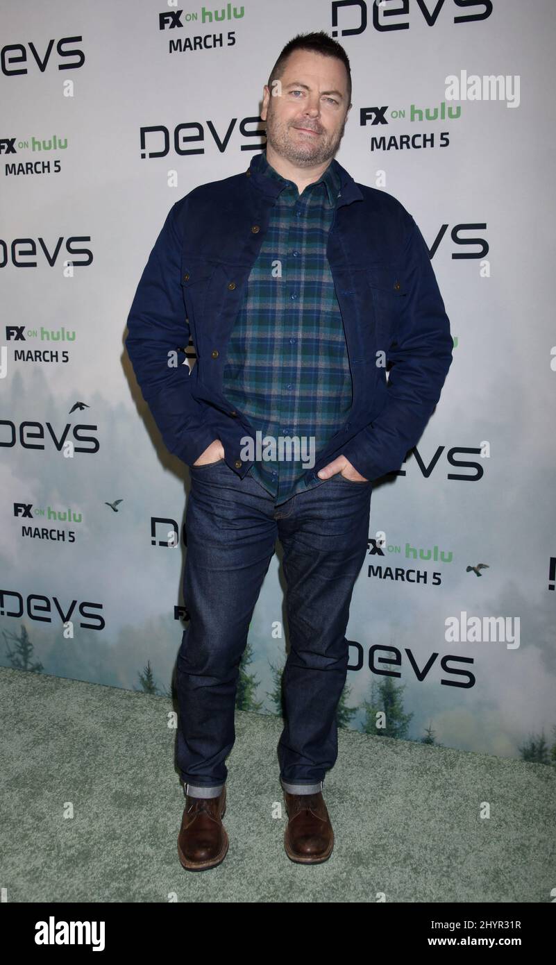 Nick Offerman at FX on Hulu's "Devs" Los Angeles Premiere held at the ...