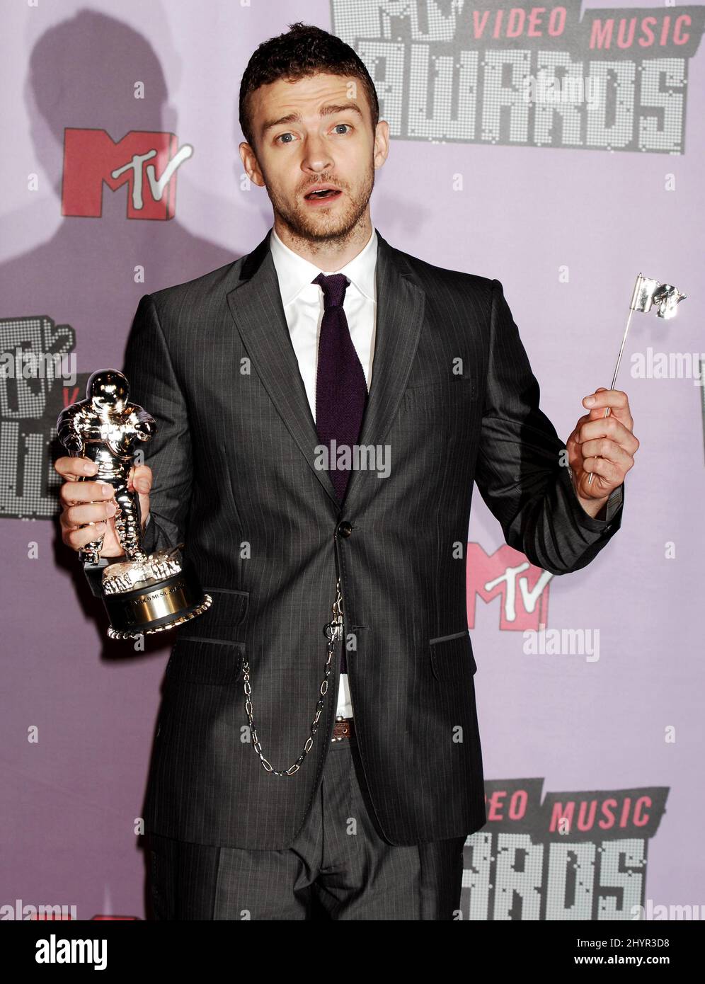 Justin Timberlake attending the MTV Video Music Awards 2007, in Las ...