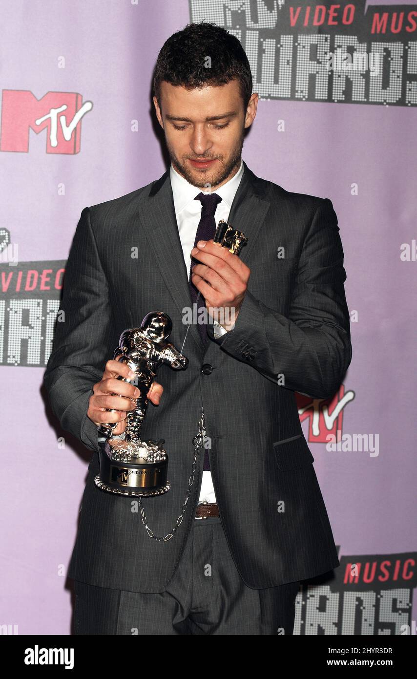 Justin Timberlake attending the MTV Video Music Awards 2007, in Las ...