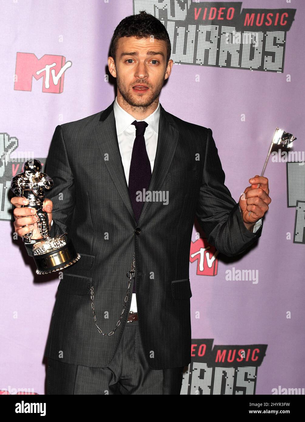 Justin Timberlake attending the MTV Video Music Awards 2007, in Las ...