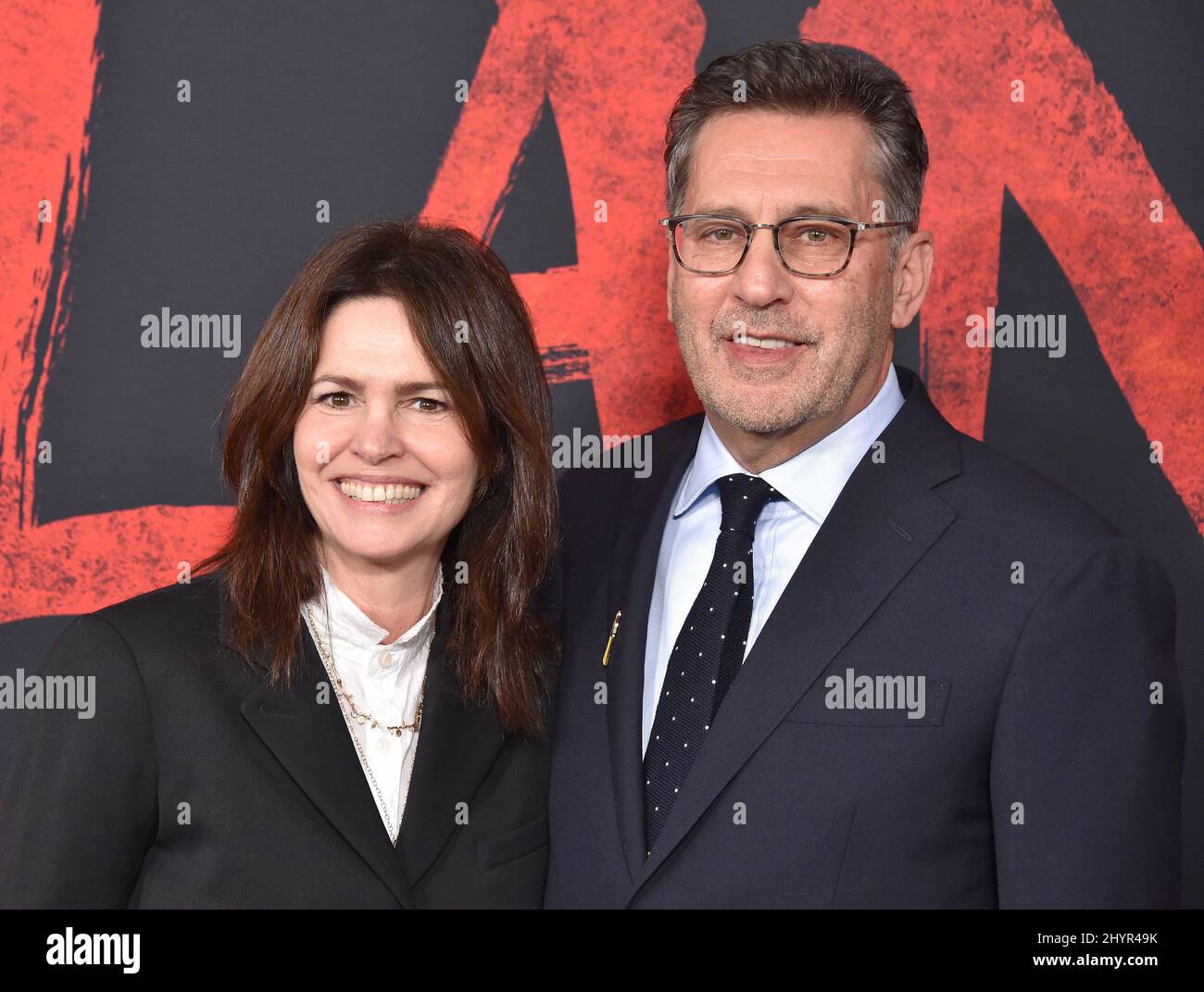 Rick Jaffa nad Amanda Silver attending Disney's Mulan World Premiere ...