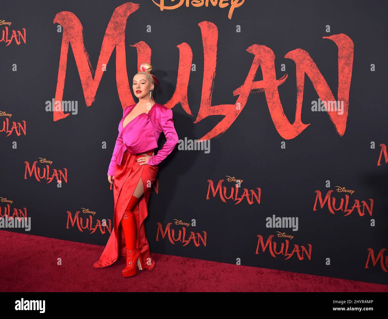 Christina Aguilera attending Disney's Mulan World Premiere held at ...
