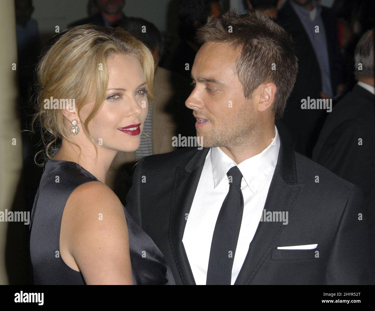 Charlize Theron and Stuart Townsend at the Los Angeles premiere of ...