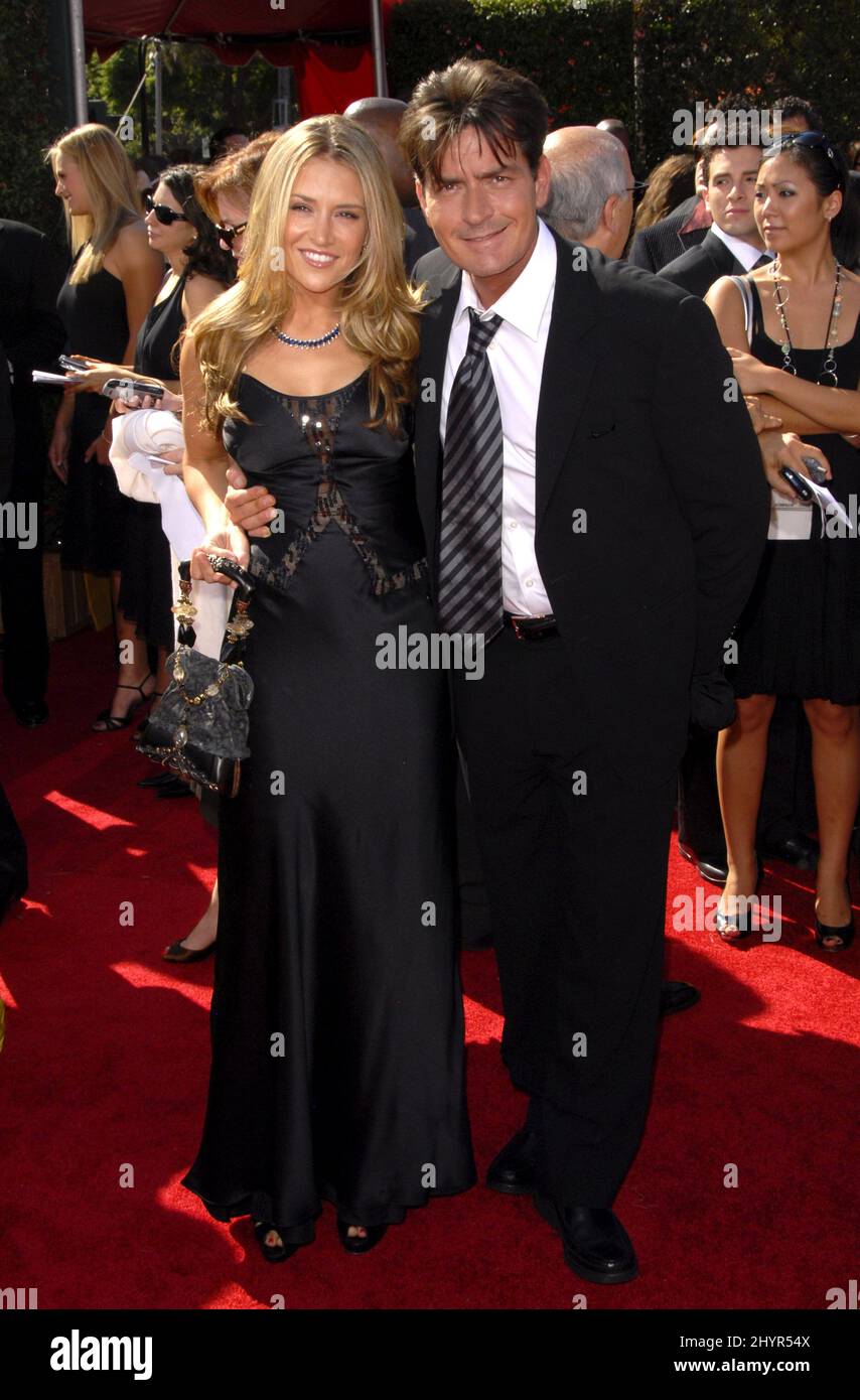 Charlie Sheen at the 59th Primetime Emmy Awards at the Shrine ...