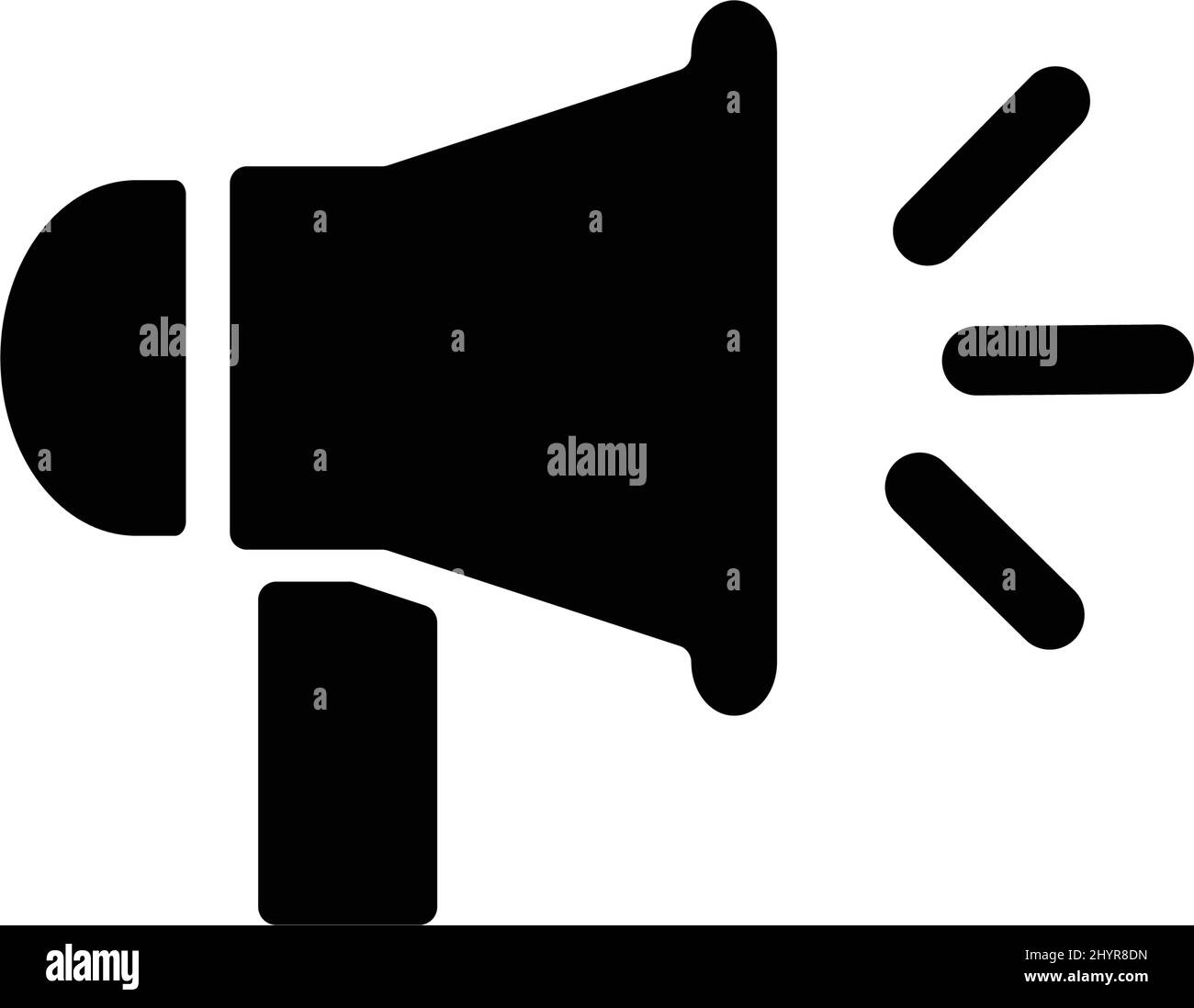 Megaphone and sound. Loudspeaker. Editable vector Stock Vector Image ...