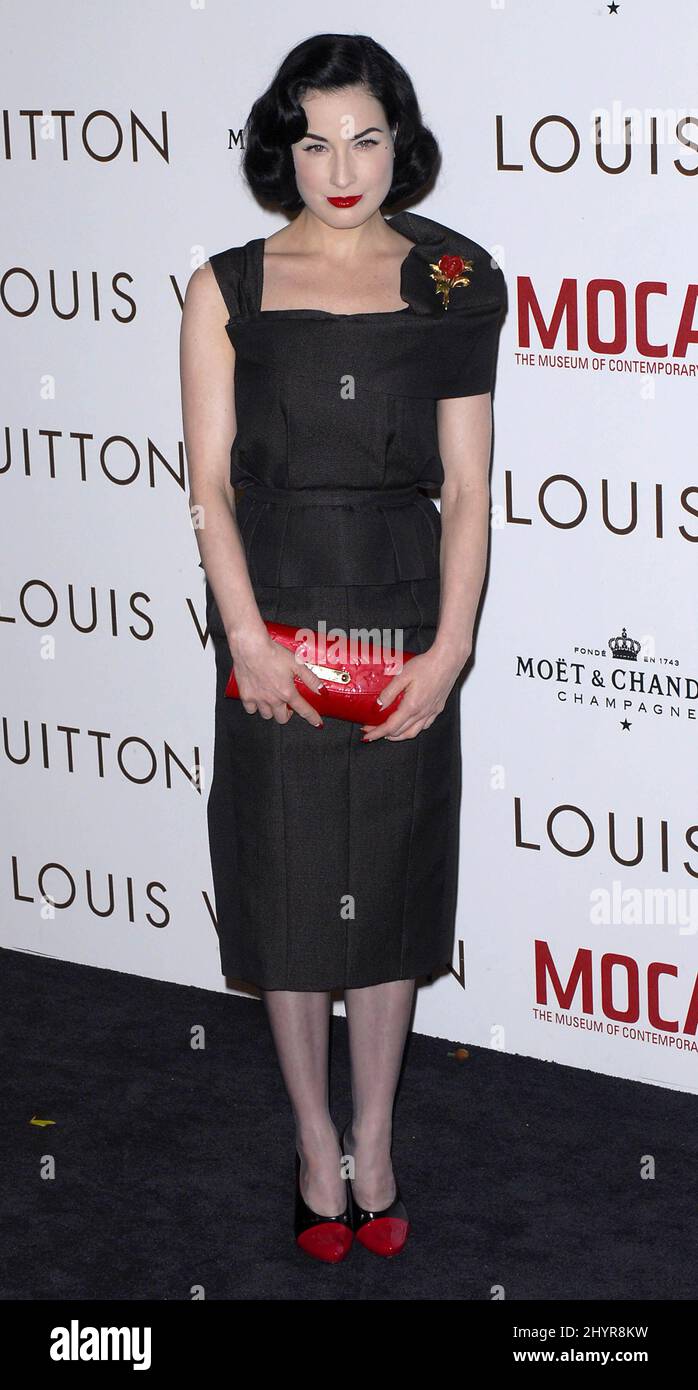 Dita Von Teese attending the Louis Vuitton Gala Celebrating Murakami ...