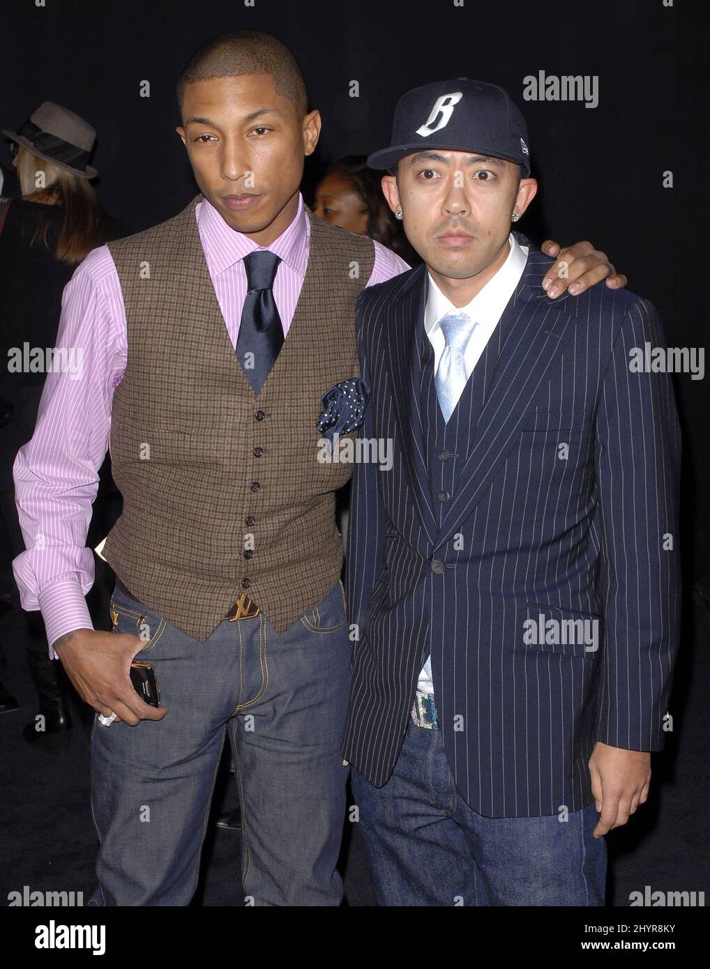 Pharrell Williams attending the Louis Vuitton Gala Celebrating Murakami ...