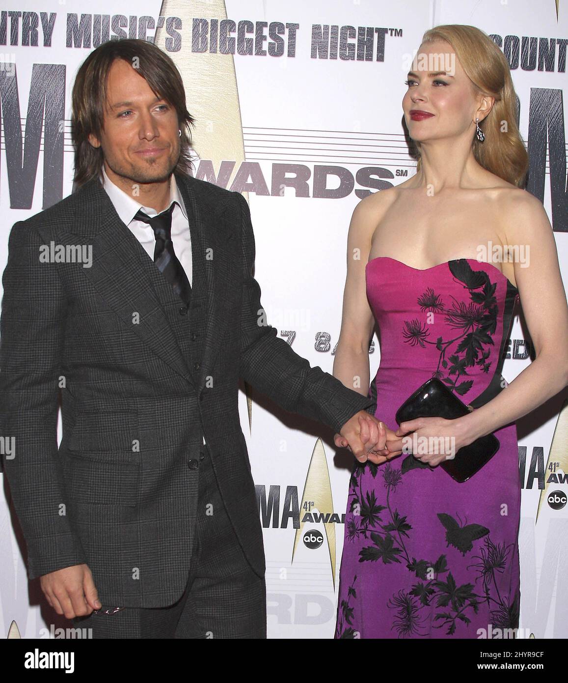 Keith Urban and Nicole Kidman attend the 41st Annual CMA Awards held at ...