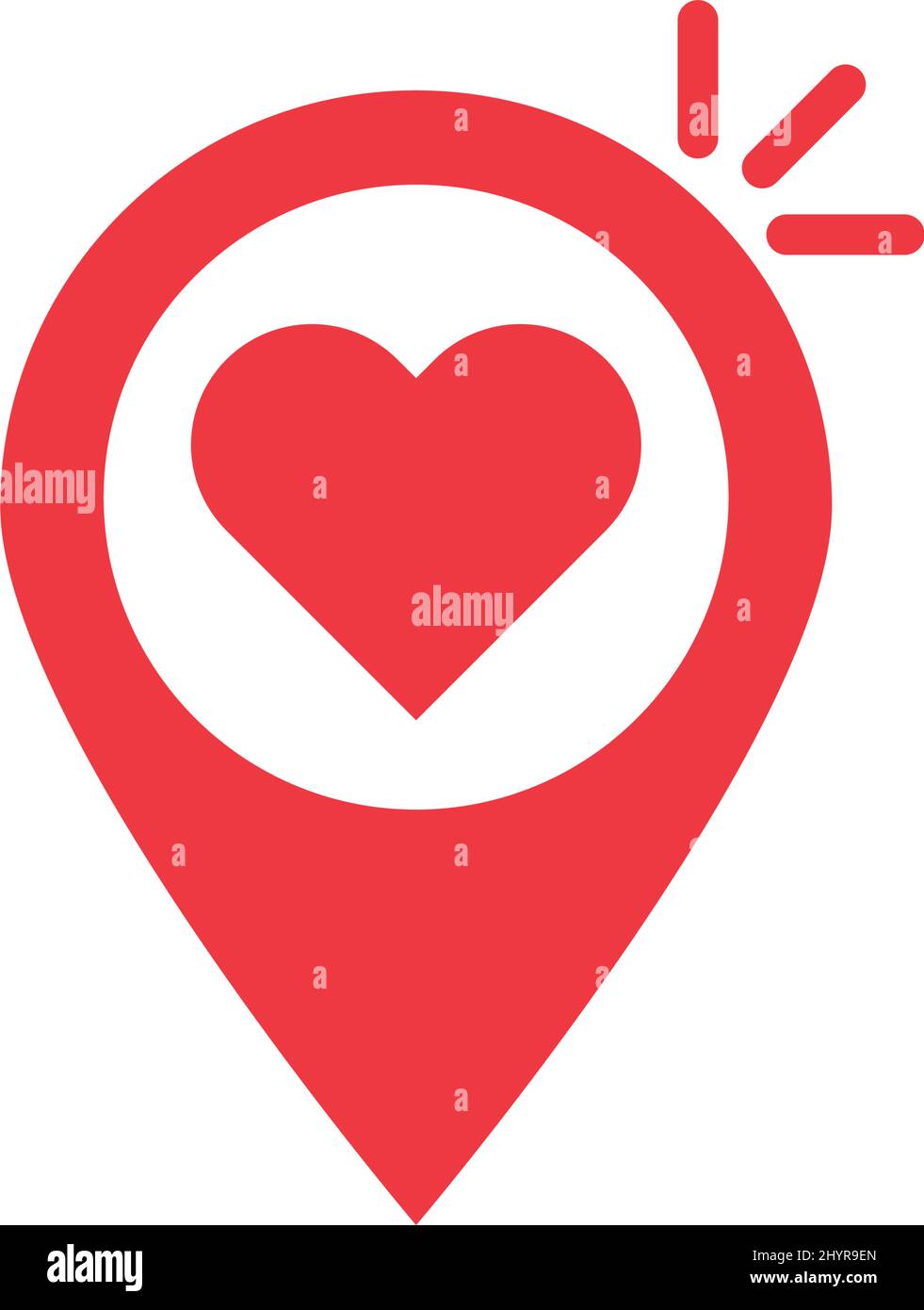 Map pin with pop heart symbol. Pointer. Favorite place. Editable vector Stock Vector Image & Art ...