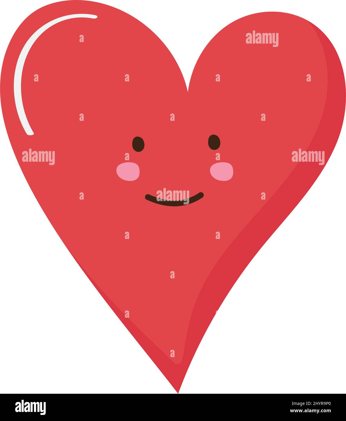 cute red heart Stock Vector Image & Art - Alamy