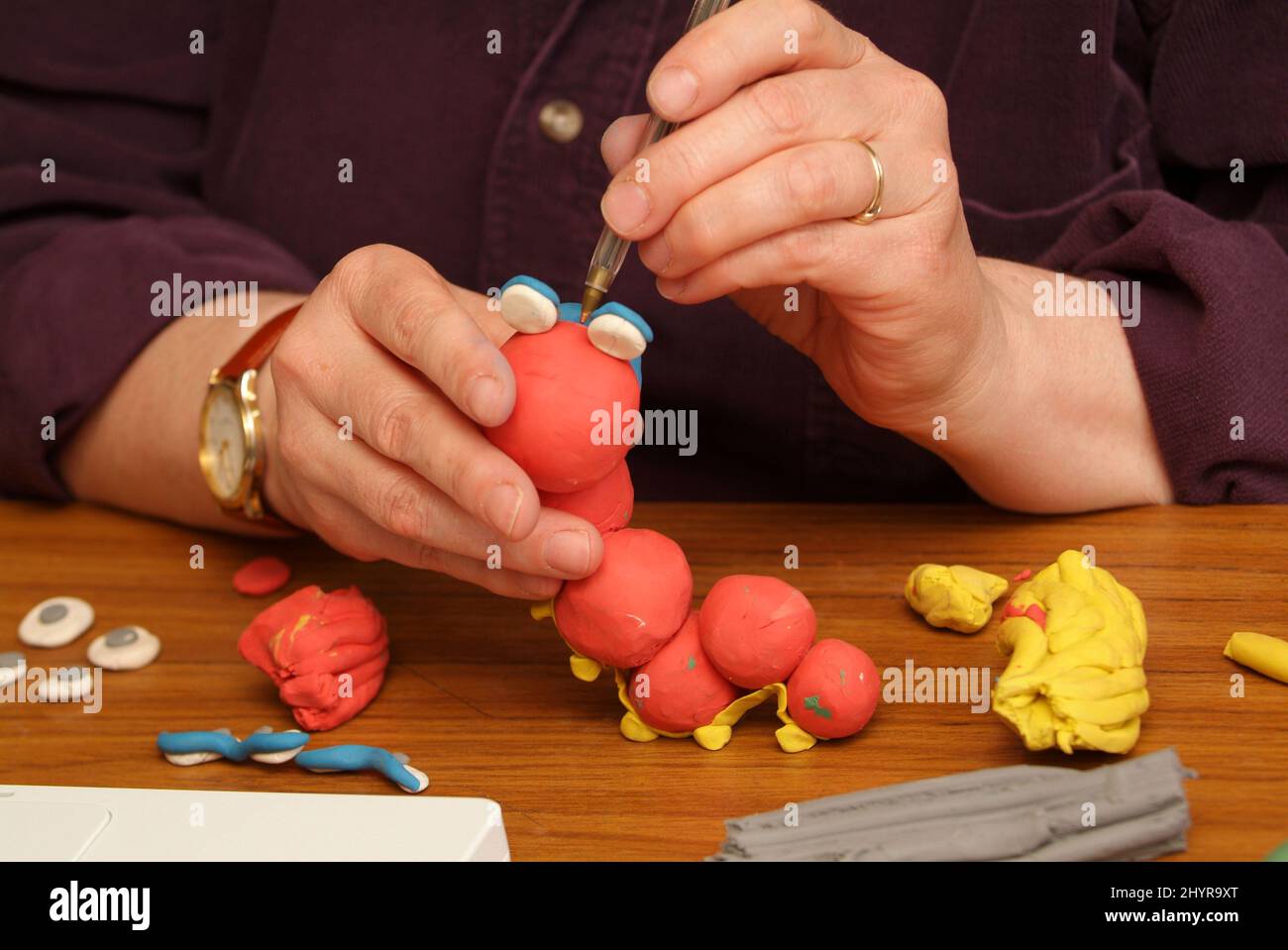 Making plasticine figures Stock Photo - Alamy