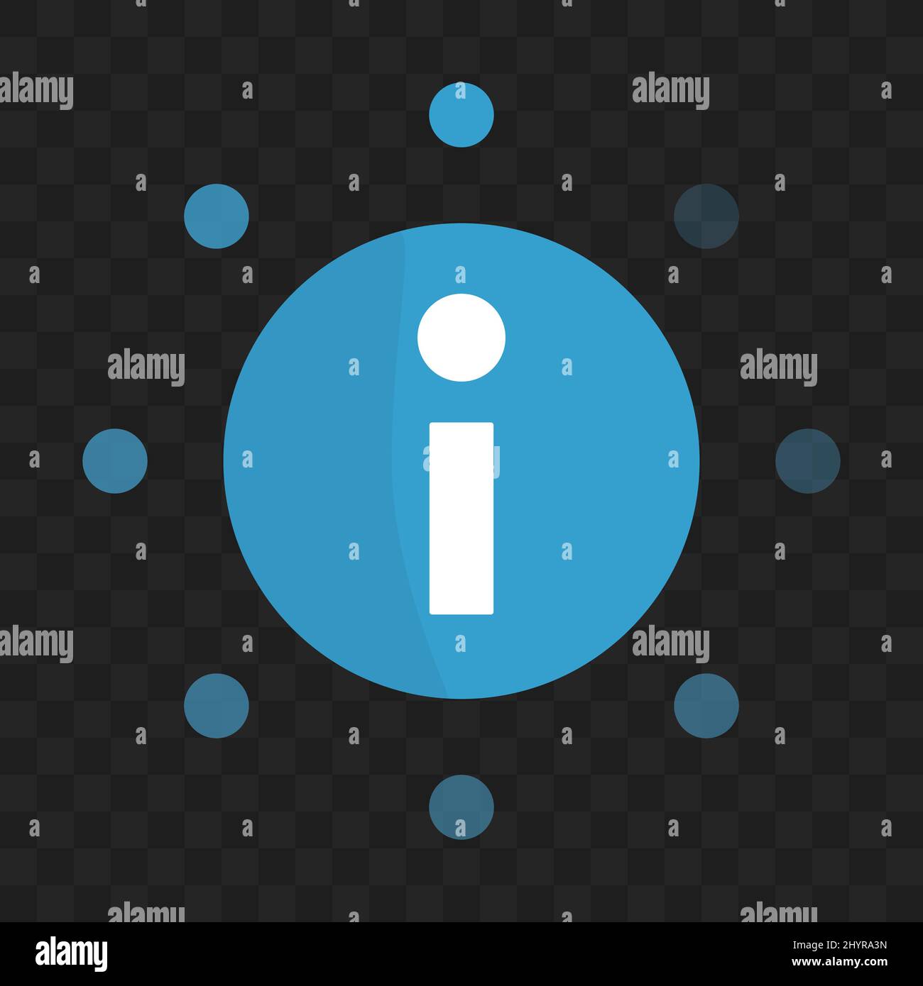 Info icons isolated on a transparent background. Information and guide ...